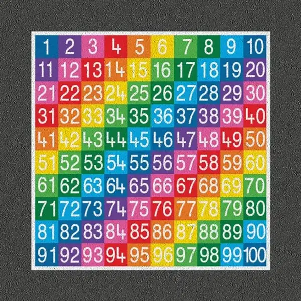 1 - 100 Full Solid Number Grid - Playground markings | Mark My Play